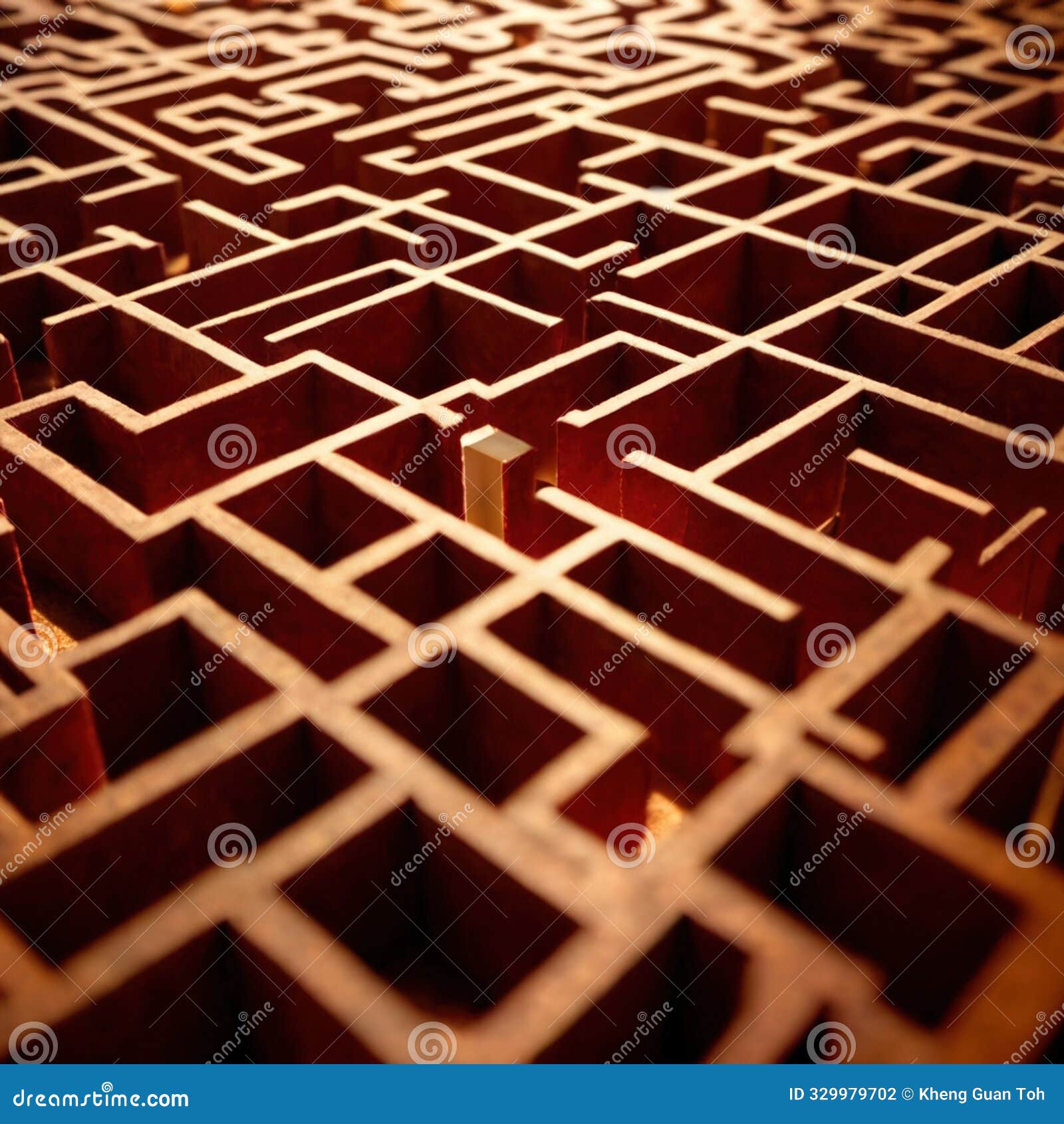 Labryinth Maze Structure, Top Down View Stock Illustration ...