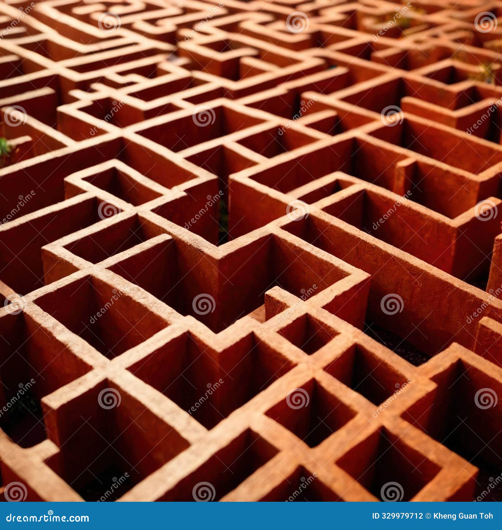 Labryinth Maze Structure, Top Down View Stock Illustration ...