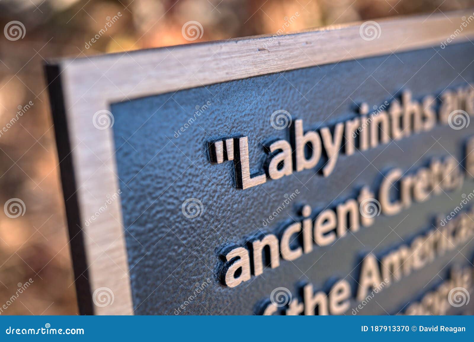 A Perspective Close Up of a Plaque Stock Photo - Image of macro ...