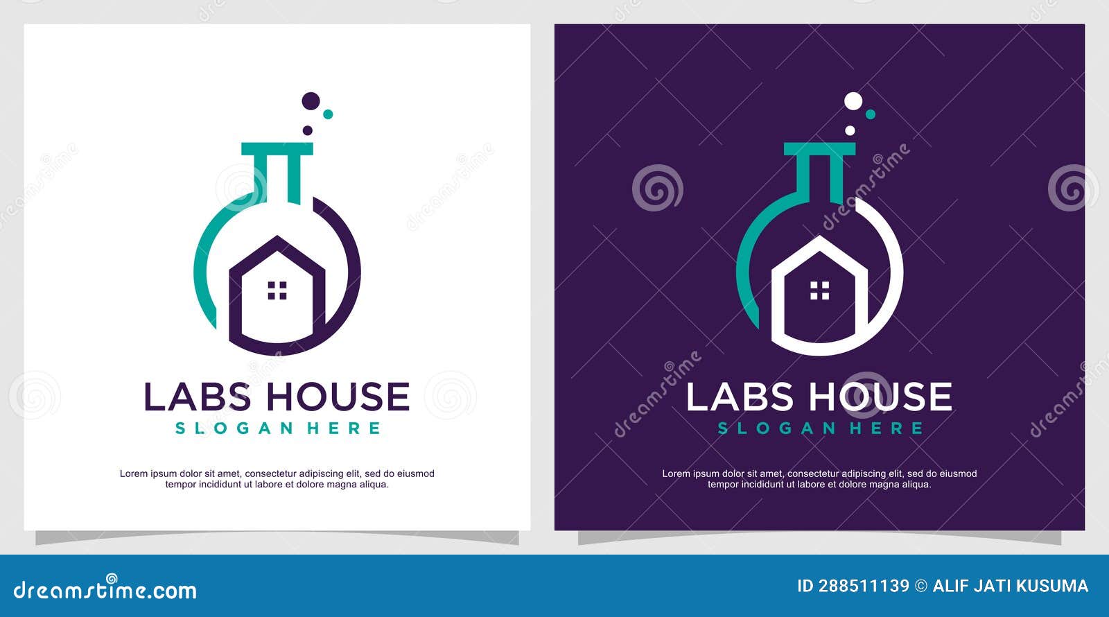 Labs Logo Concept with House Style Premium Vector Stock Vector ...