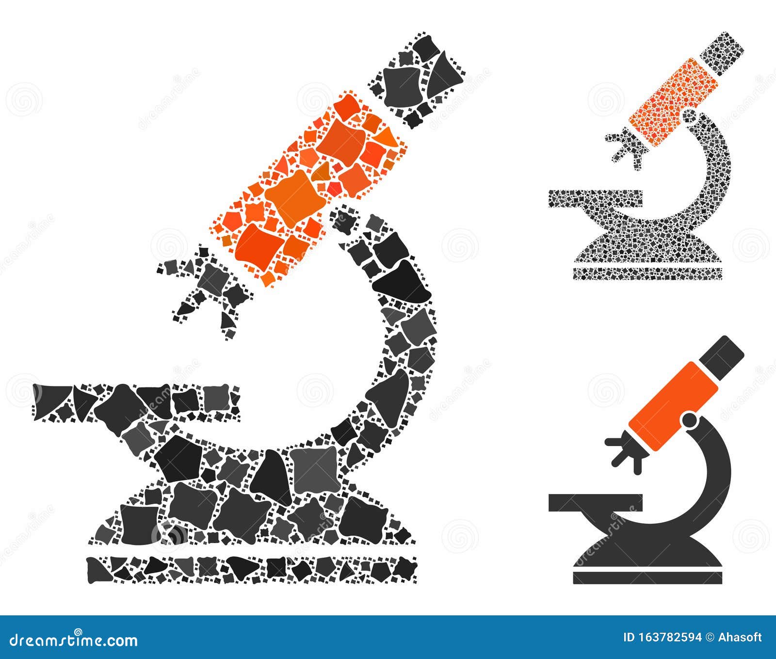 Microscope Parts, Structure Anatomy. Vector 3d Realistic White Laboratory Microscope Isolated On ...