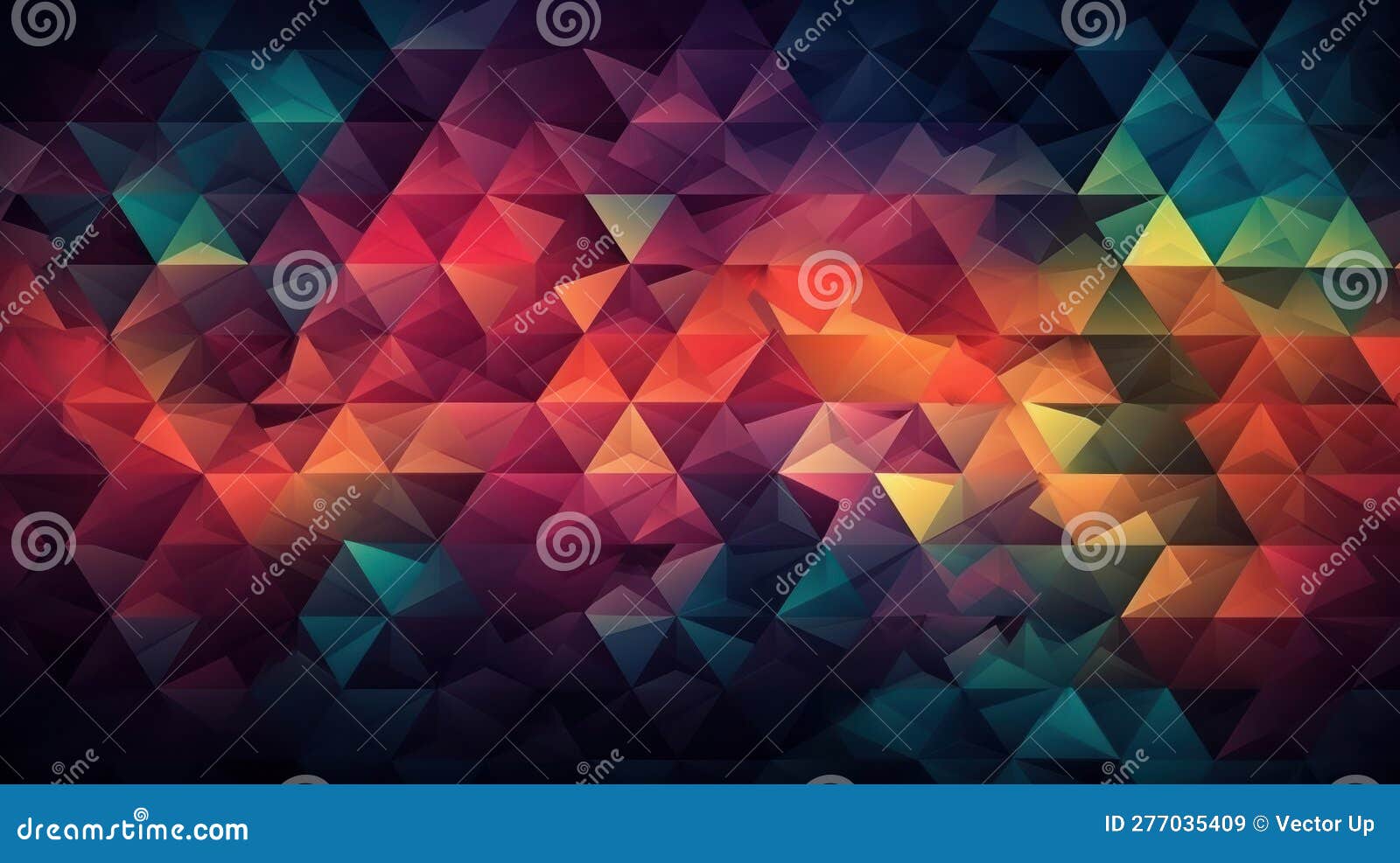 Labstract Mosaic Background of Gradient Triangles. Generative AI Stock Image - Image of digital ...