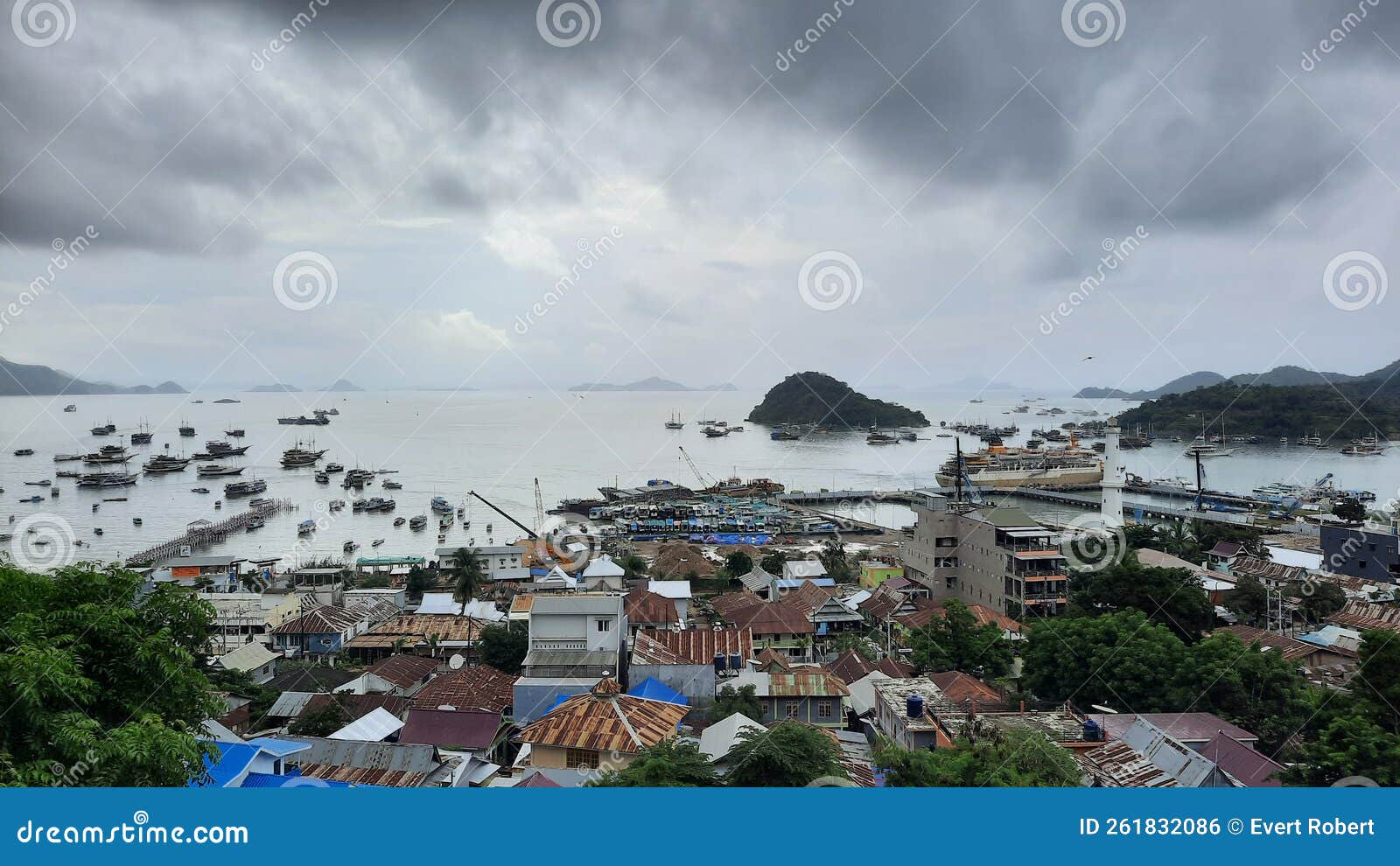 Labuan Bajo Bay, View from High Street Editorial Photo - Image of view ...