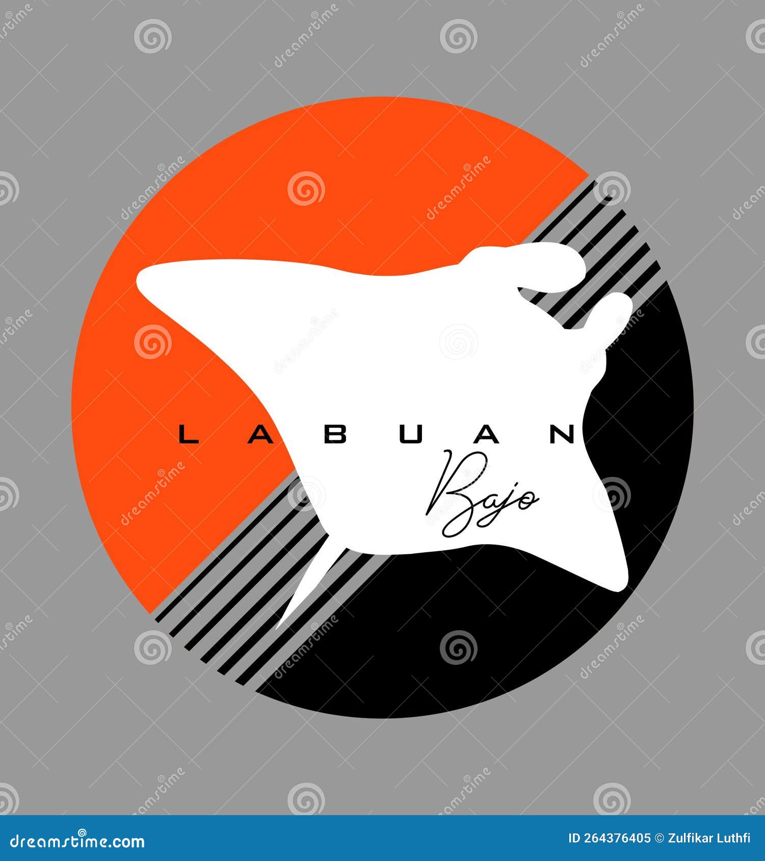 Labuan Bajo Island For Graphic Design Needs Cartoon Vector ...