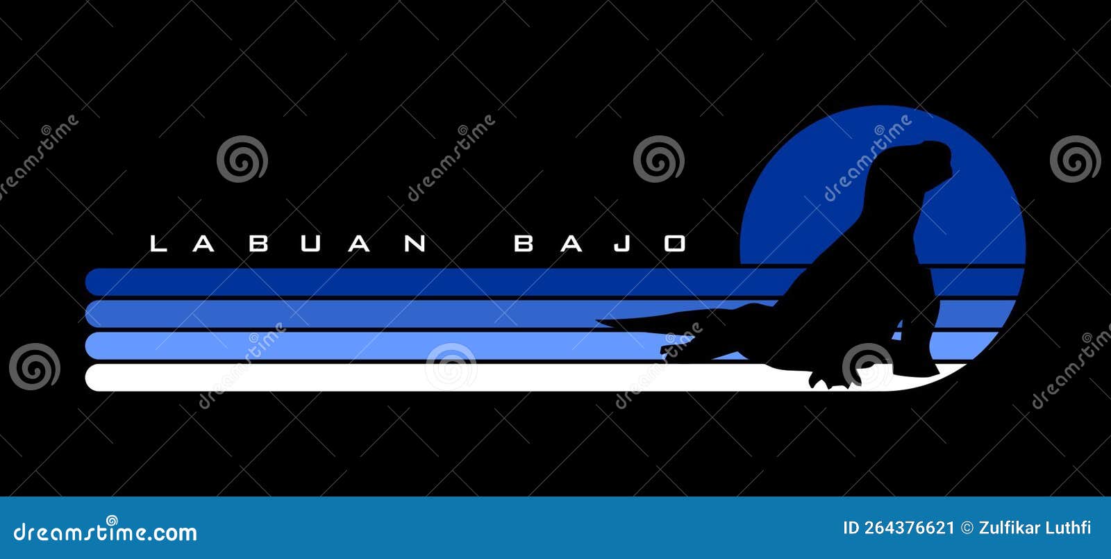 Labuan Bajo Island For Graphic Design Needs Cartoon Vector ...