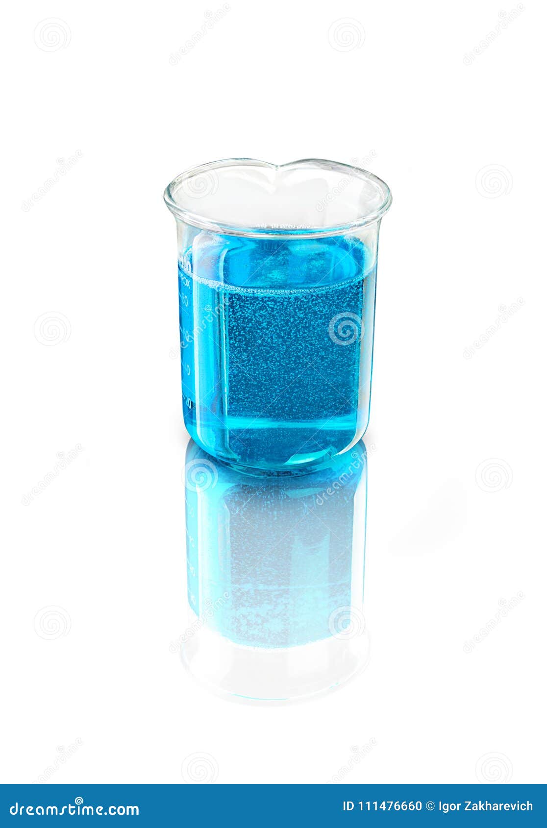 Labware with Blue Liquid Isolated Stock Photo - Image of color, fluid ...