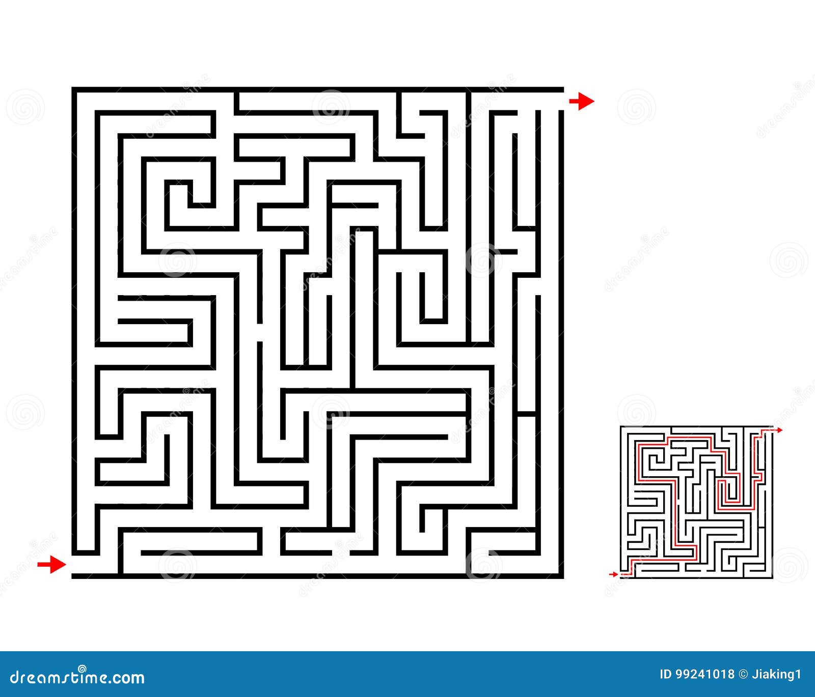 Labyrint En Labyrintspel, Vectorontwerp Op Wit Vector Illustratie ...