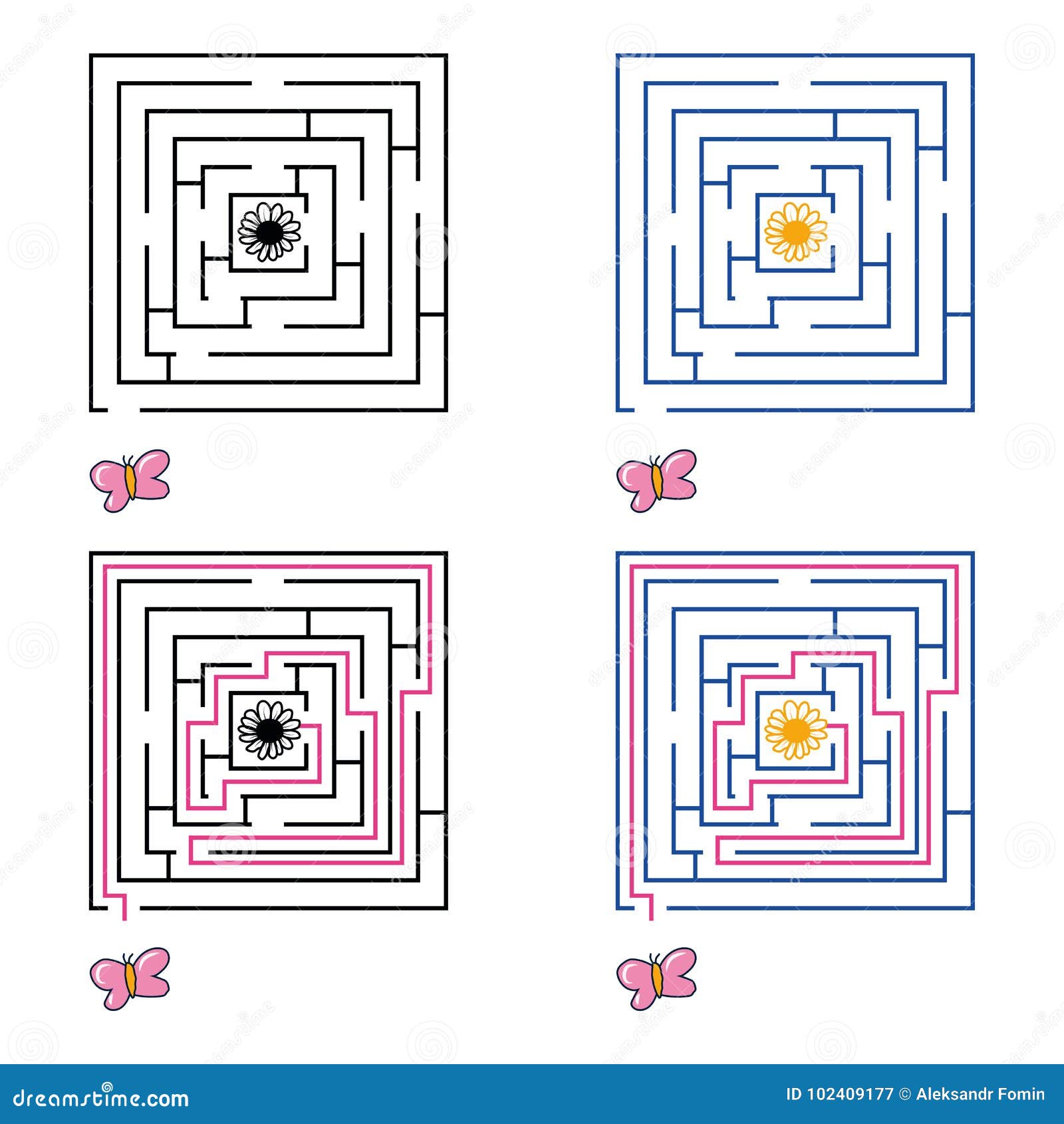 Labyrint of Labyrintspel Voor Kinderen Vector Illustratie Eps 10 Stock ...