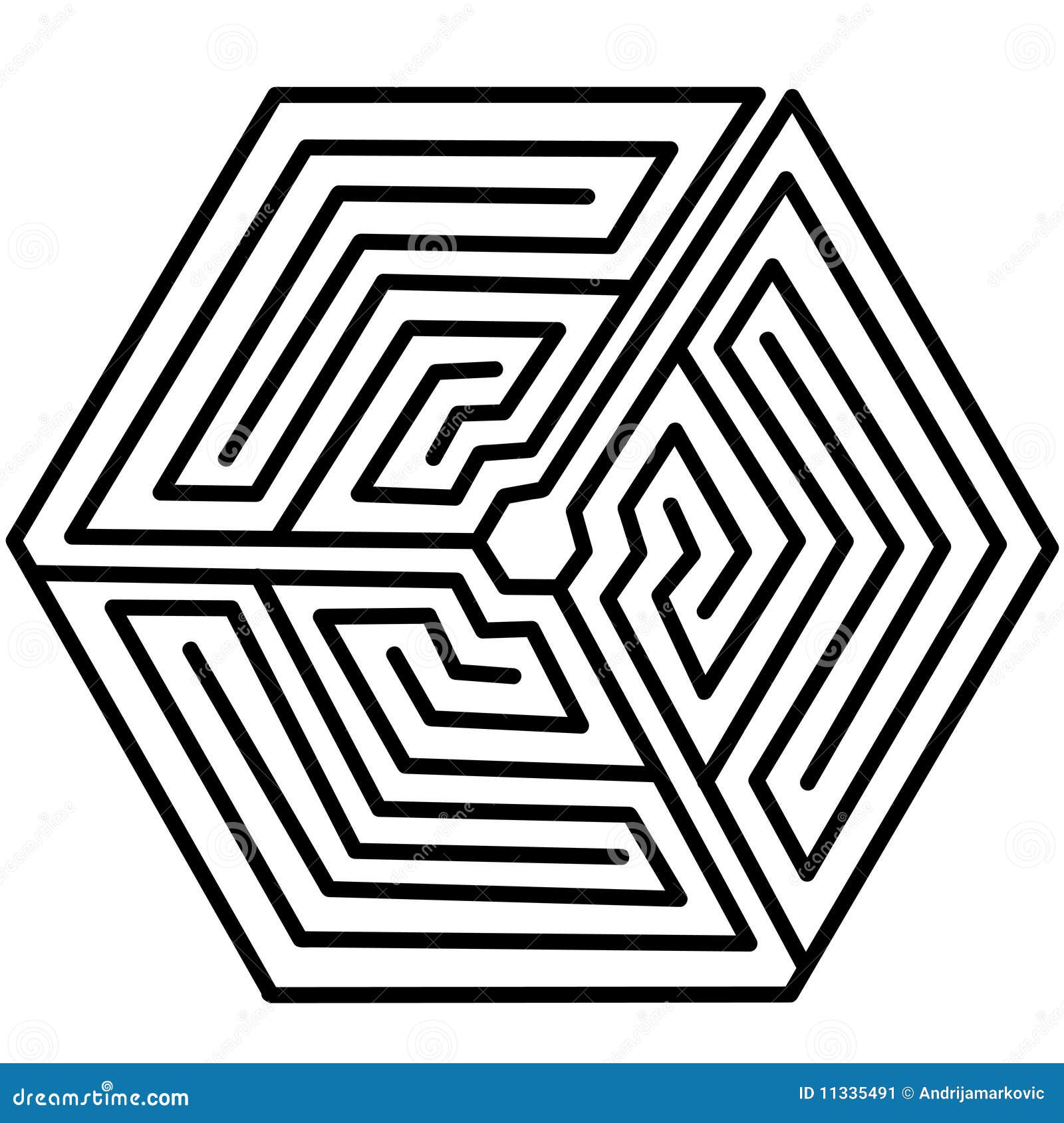 Complicated Labyrinth Corridors Vector Illustration | CartoonDealer.com ...