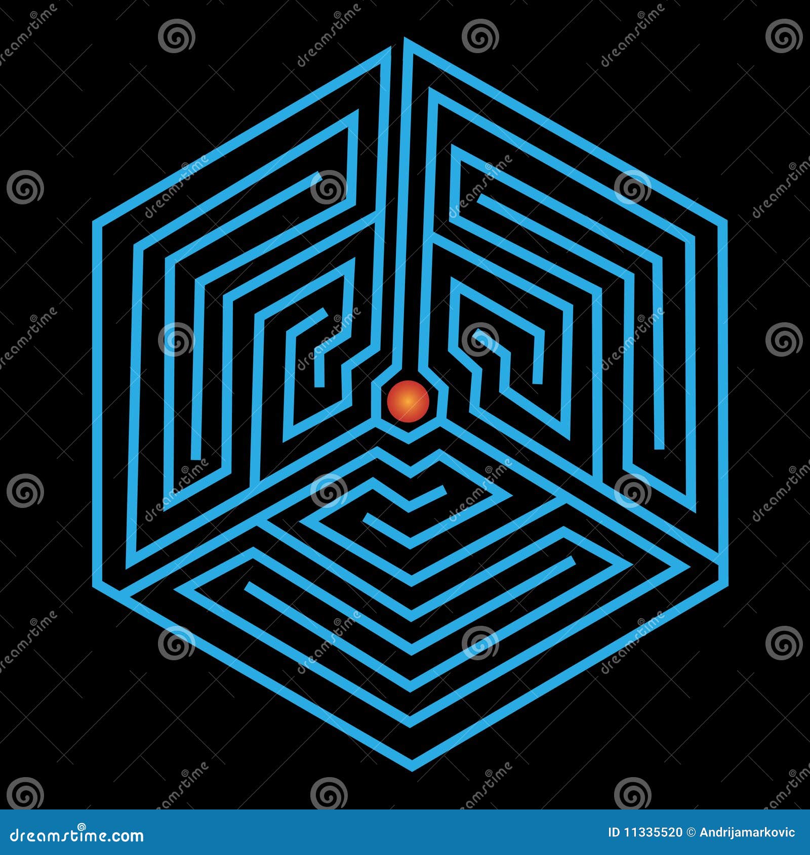 Complicated Labyrinth Corridors Vector Illustration | CartoonDealer.com ...