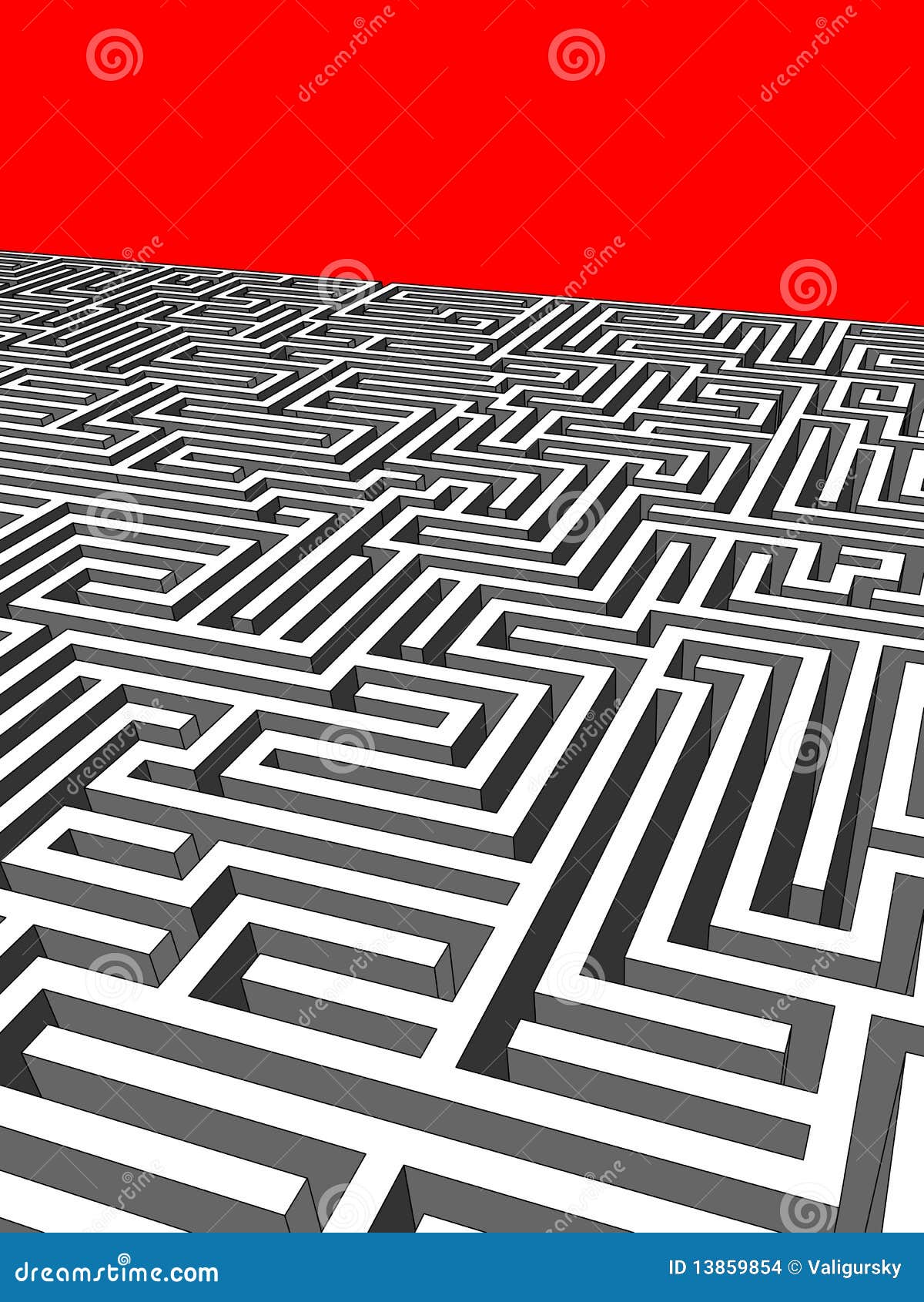 Labyrinth stock vector. Illustration of vector, maze - 13859854