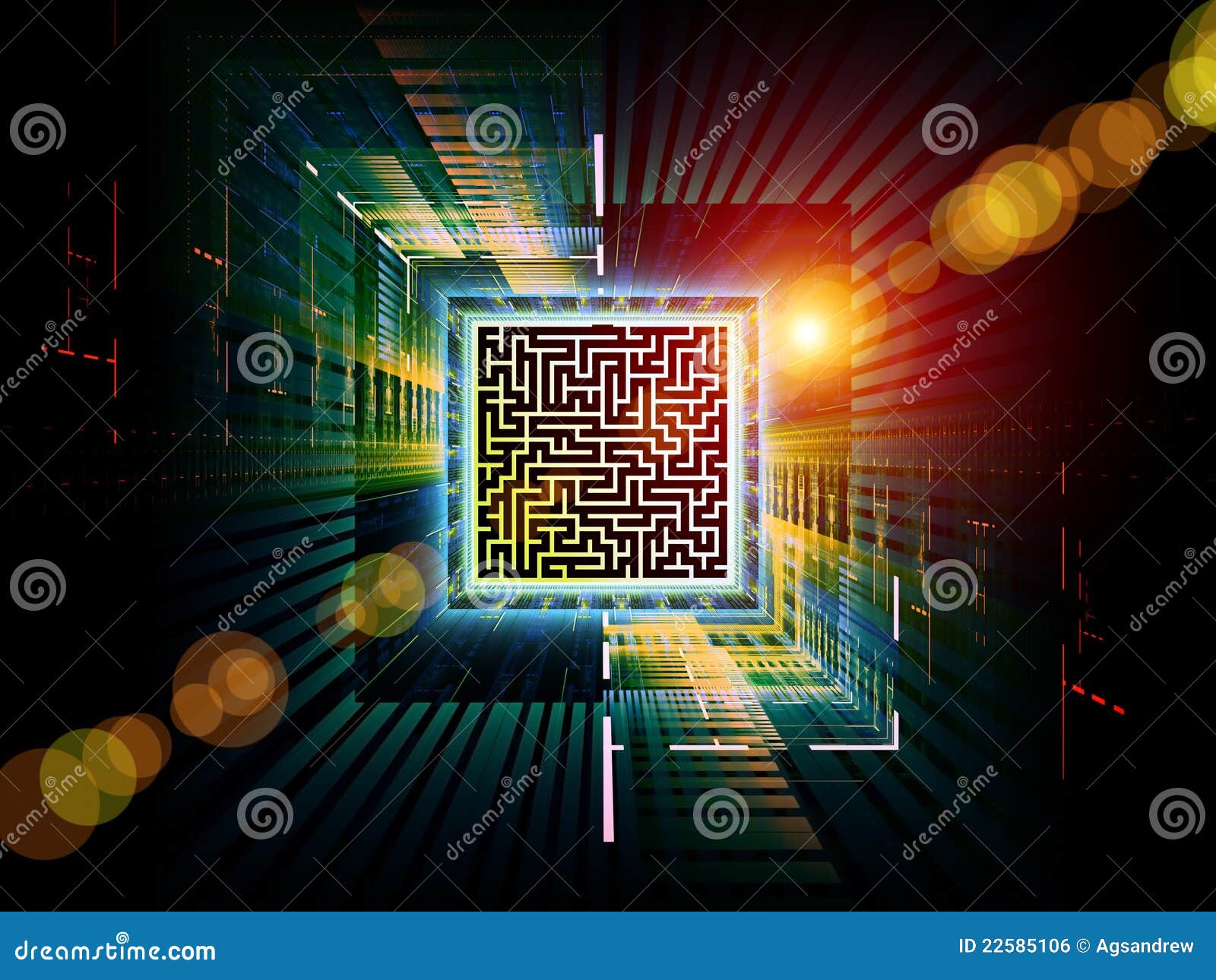 Labyrinth within stock illustration. Illustration of concept - 22585106