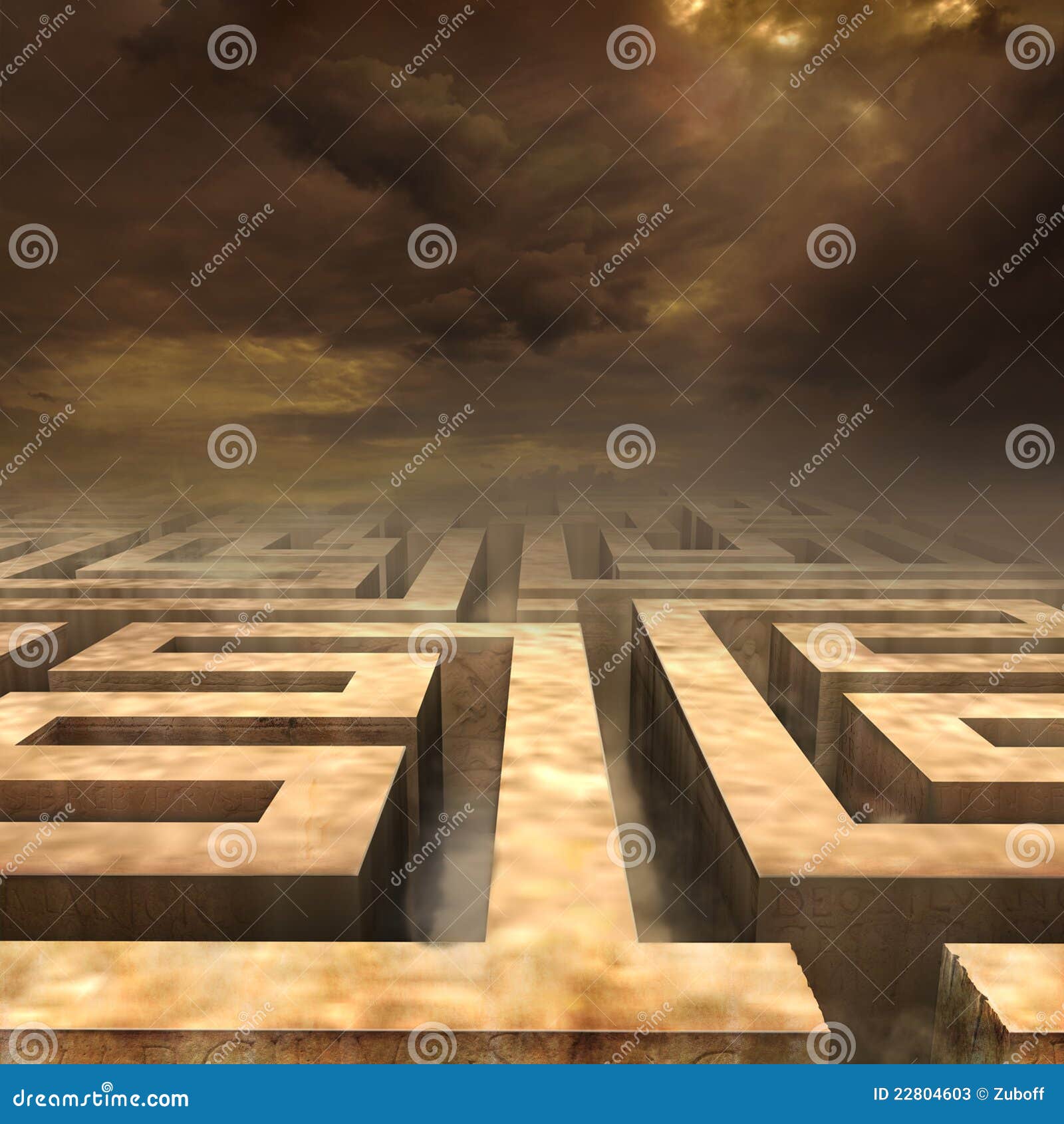 Labyrinth stock illustration. Illustration of perspective - 22804603