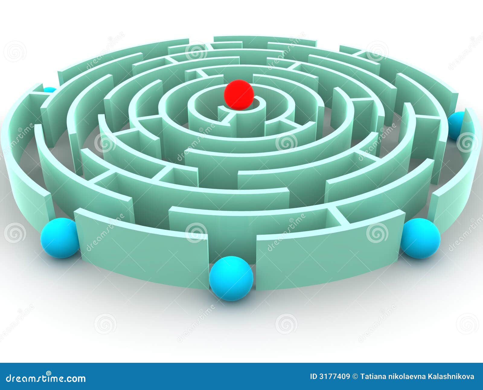 Labyrinth. stock illustration. Illustration of threedimensional - 3177409