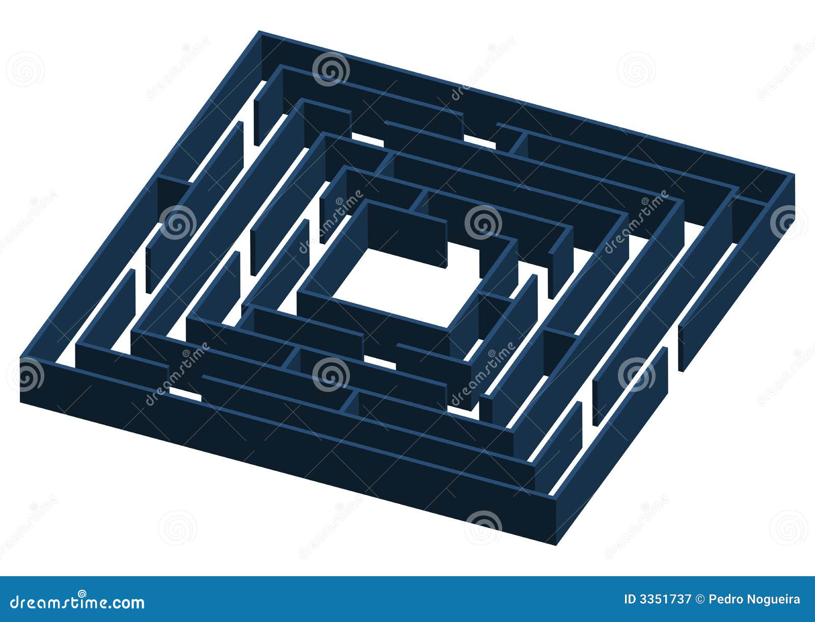 Labyrinth stock vector. Illustration of mind, navigate - 3351737
