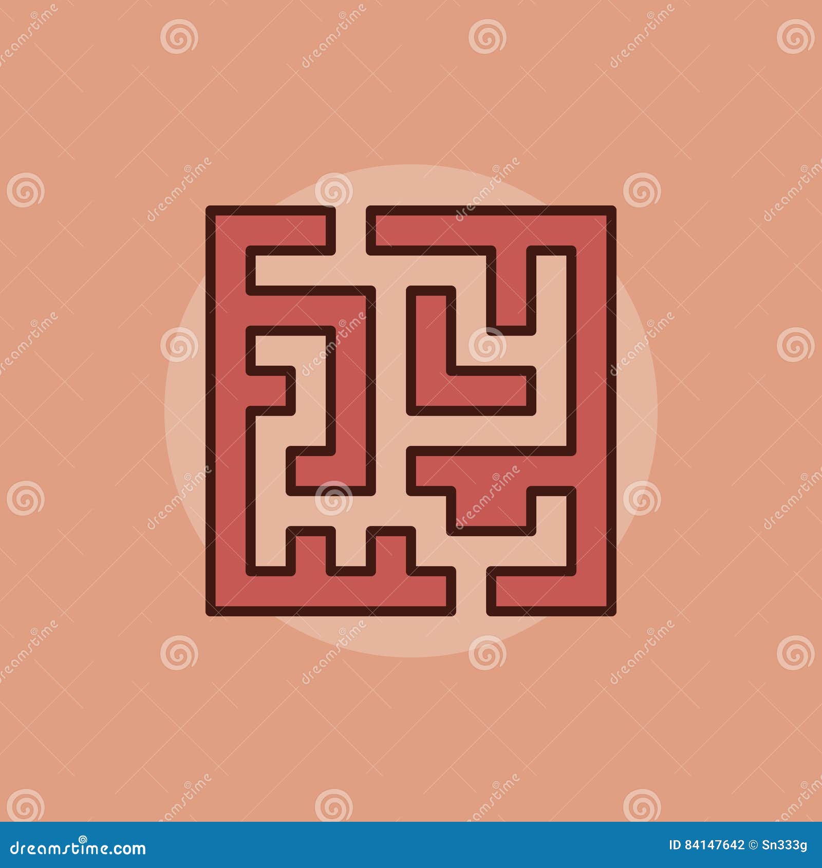 Labyrinth abstract icon stock vector. Illustration of business - 84147642