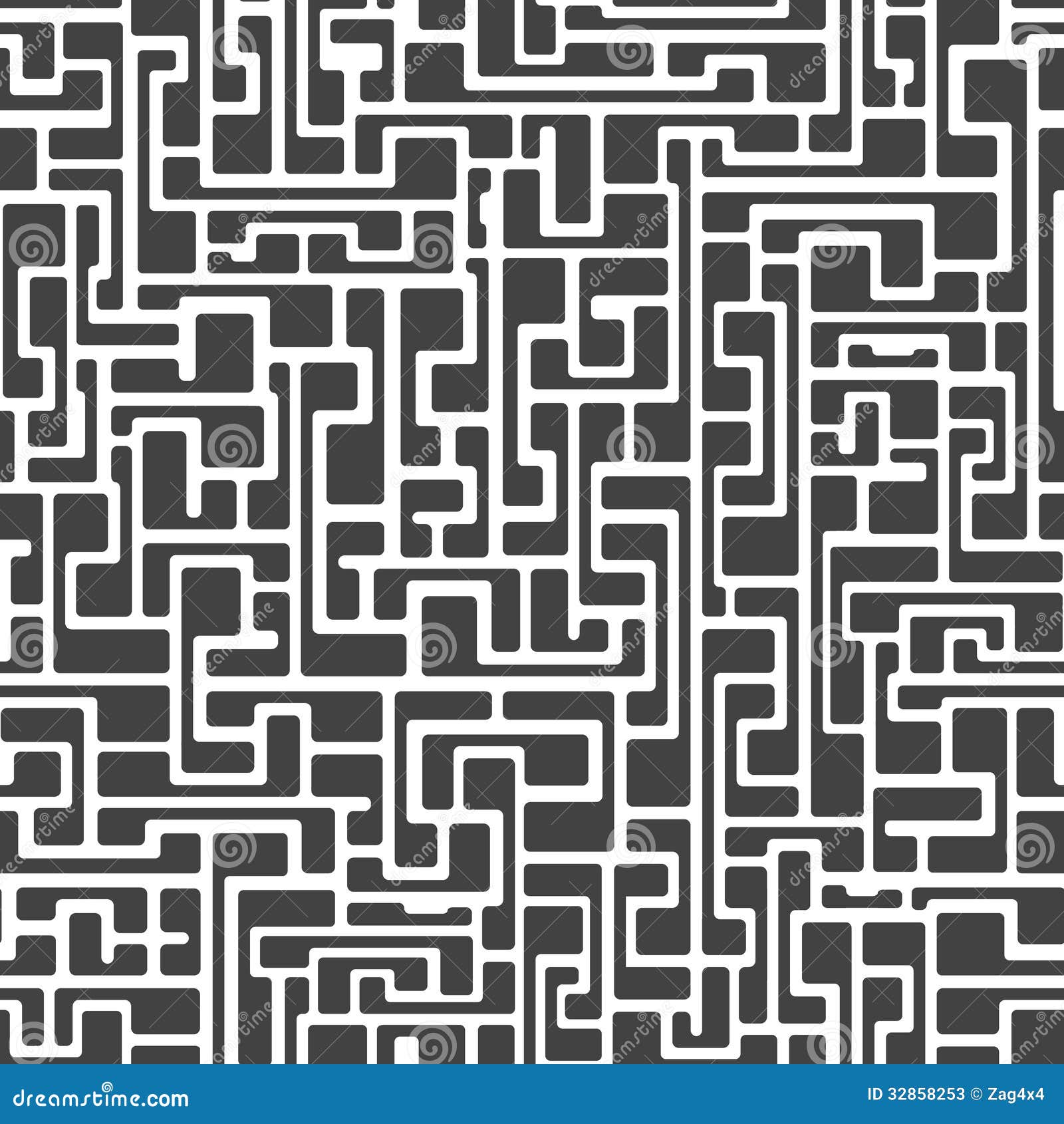 Labyrinth Abstract Seamless Stock Illustration - Illustration of funky ...