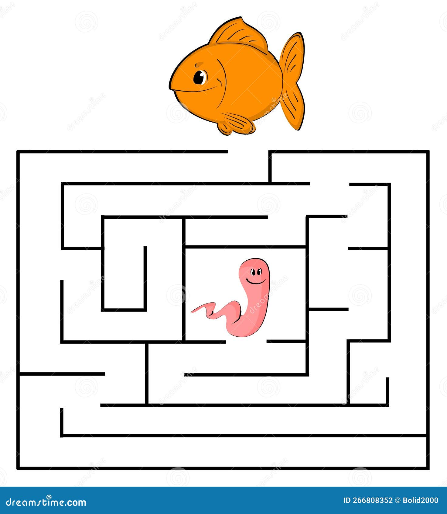 Labyrinth with animal stock illustration. Illustration of children ...