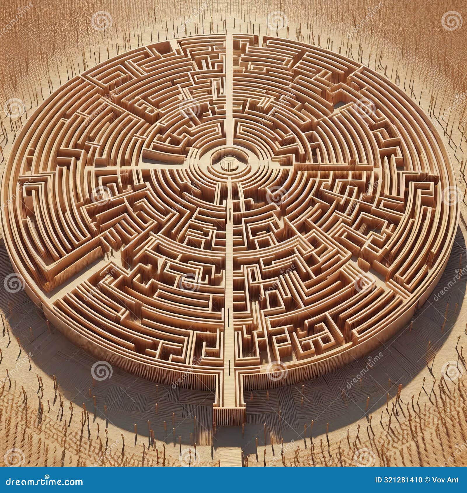 107 105. Labyrinth Architectural Installation - Temporary or Pe Stock ...