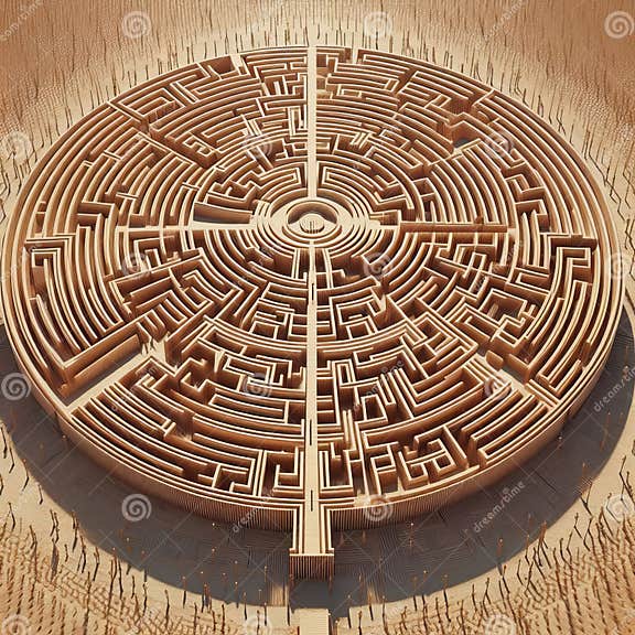 107 105. Labyrinth Architectural Installation - Temporary or Pe Stock ...