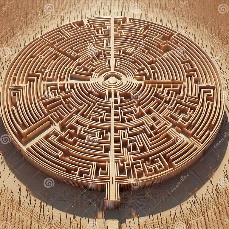 107 105. Labyrinth Architectural Installation - Temporary or Pe Stock ...