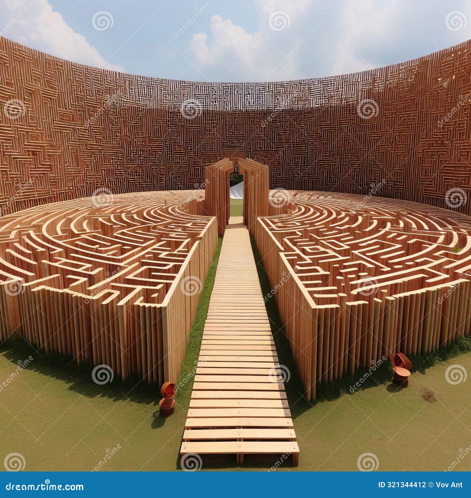 Labyrinth Architectural Installation Temporary or Permanent Str Stock ...