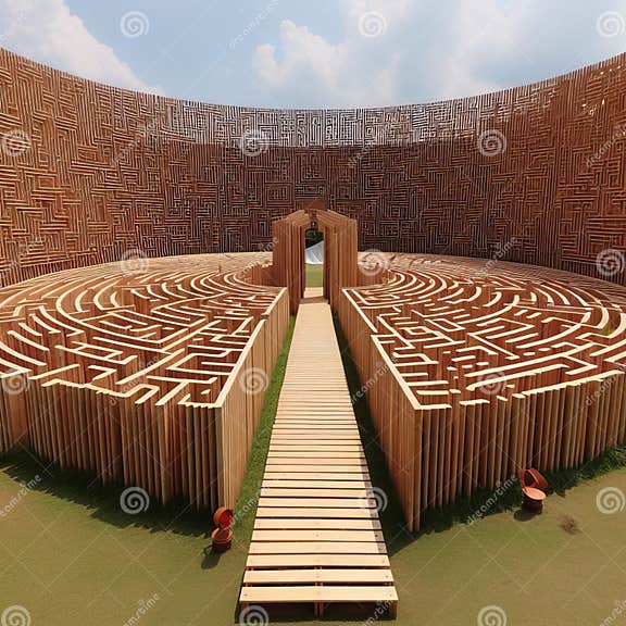 Labyrinth Architectural Installation Temporary or Permanent Str Stock ...