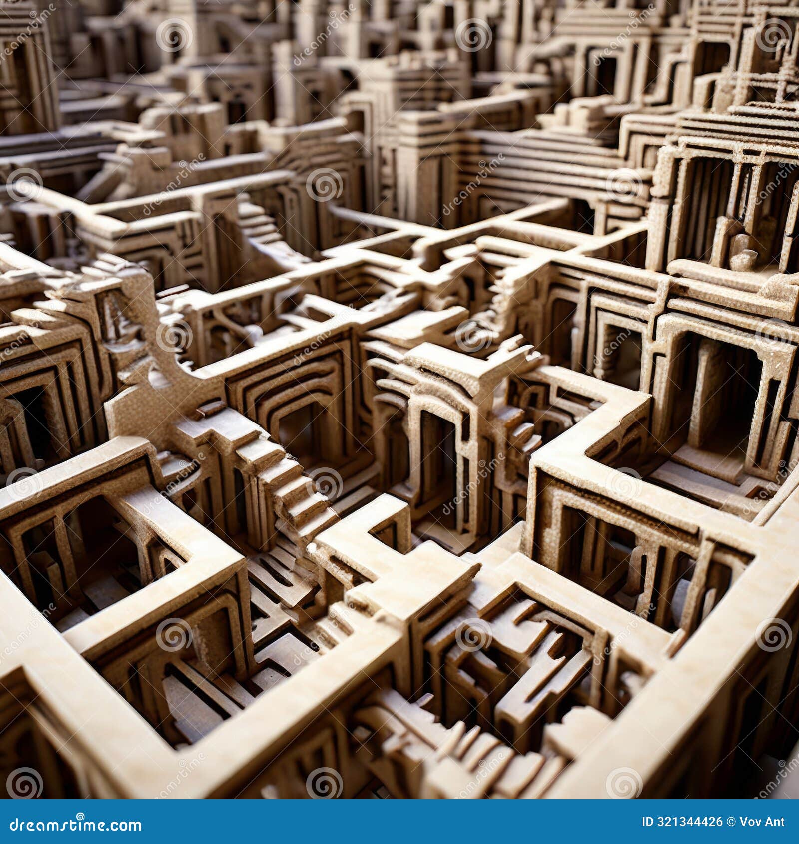 Labyrinth Architecture Structural Design Elements or Features T Stock ...