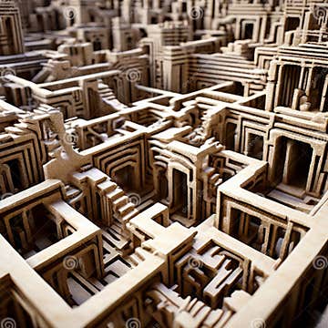 Labyrinth Architecture Structural Design Elements or Features T Stock ...