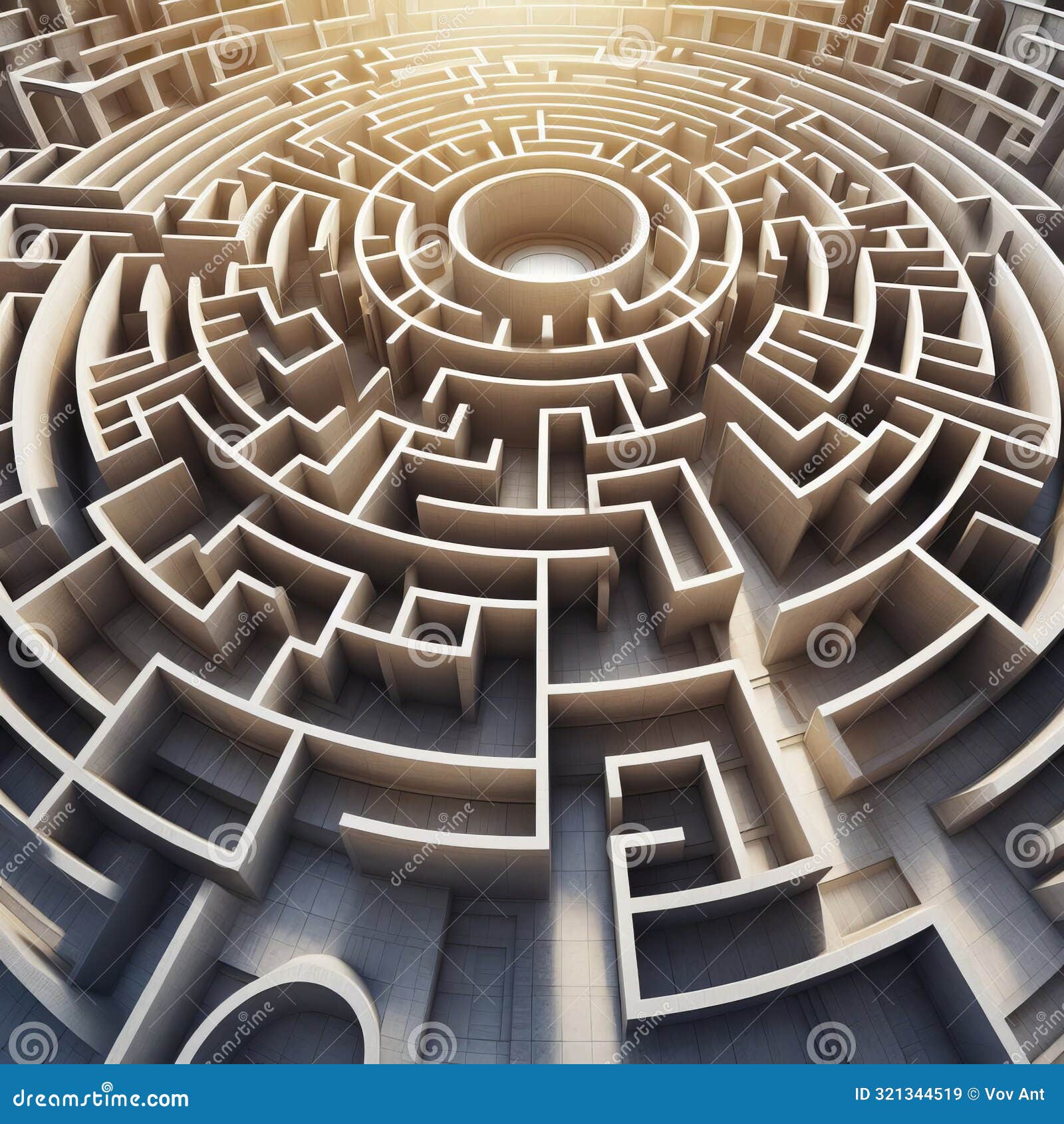 Labyrinth Architecture Structural Design Elements or Features T Stock ...