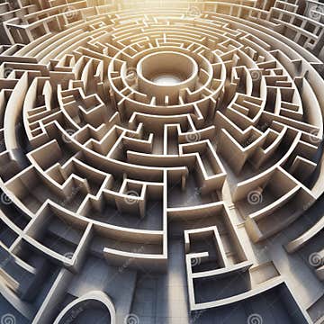 Labyrinth Architecture Structural Design Elements or Features T Stock ...