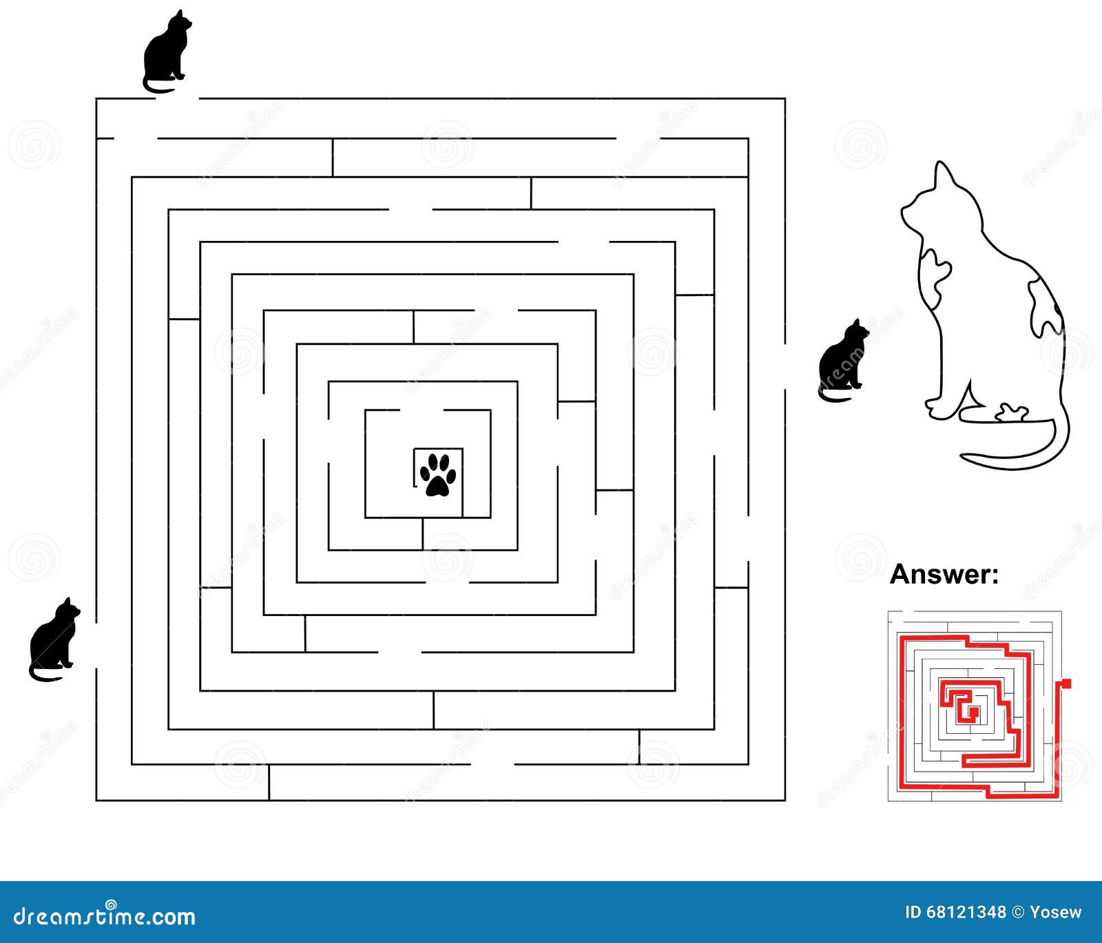 Labyrinth stock illustration. Illustration of cartoon - 68121348