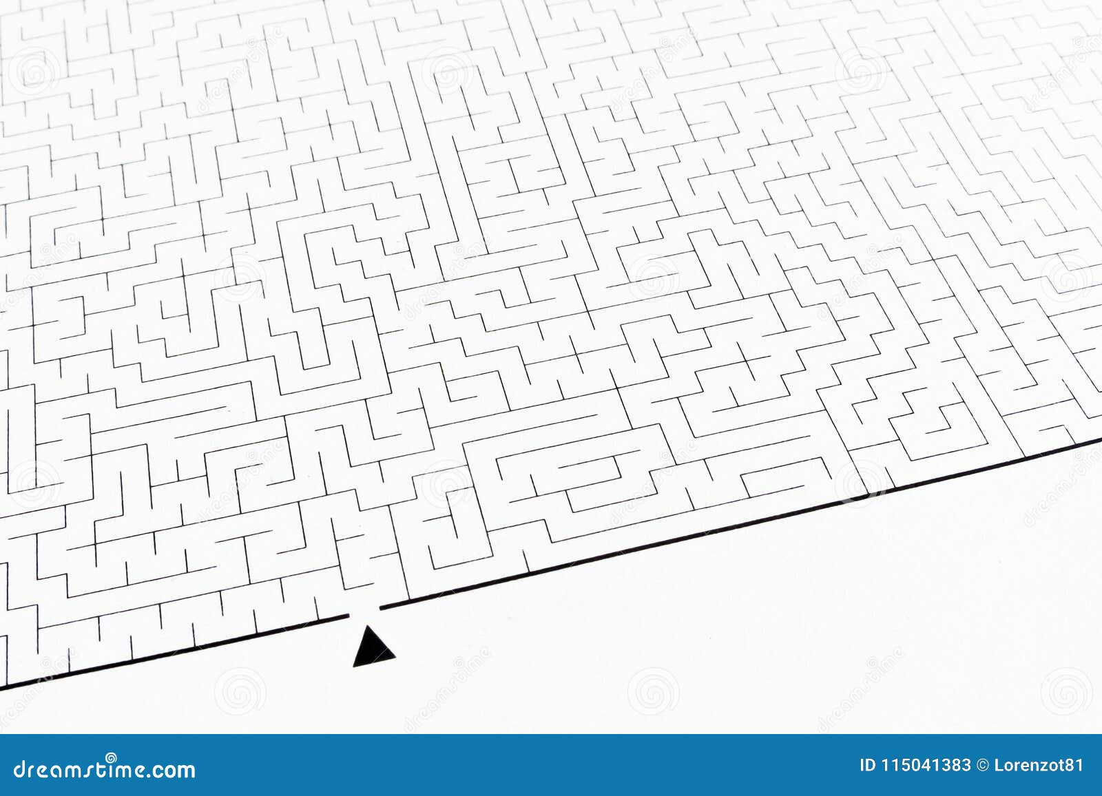 Labyrinth As Problem Solving Textured with Rough Paper Stock Image ...