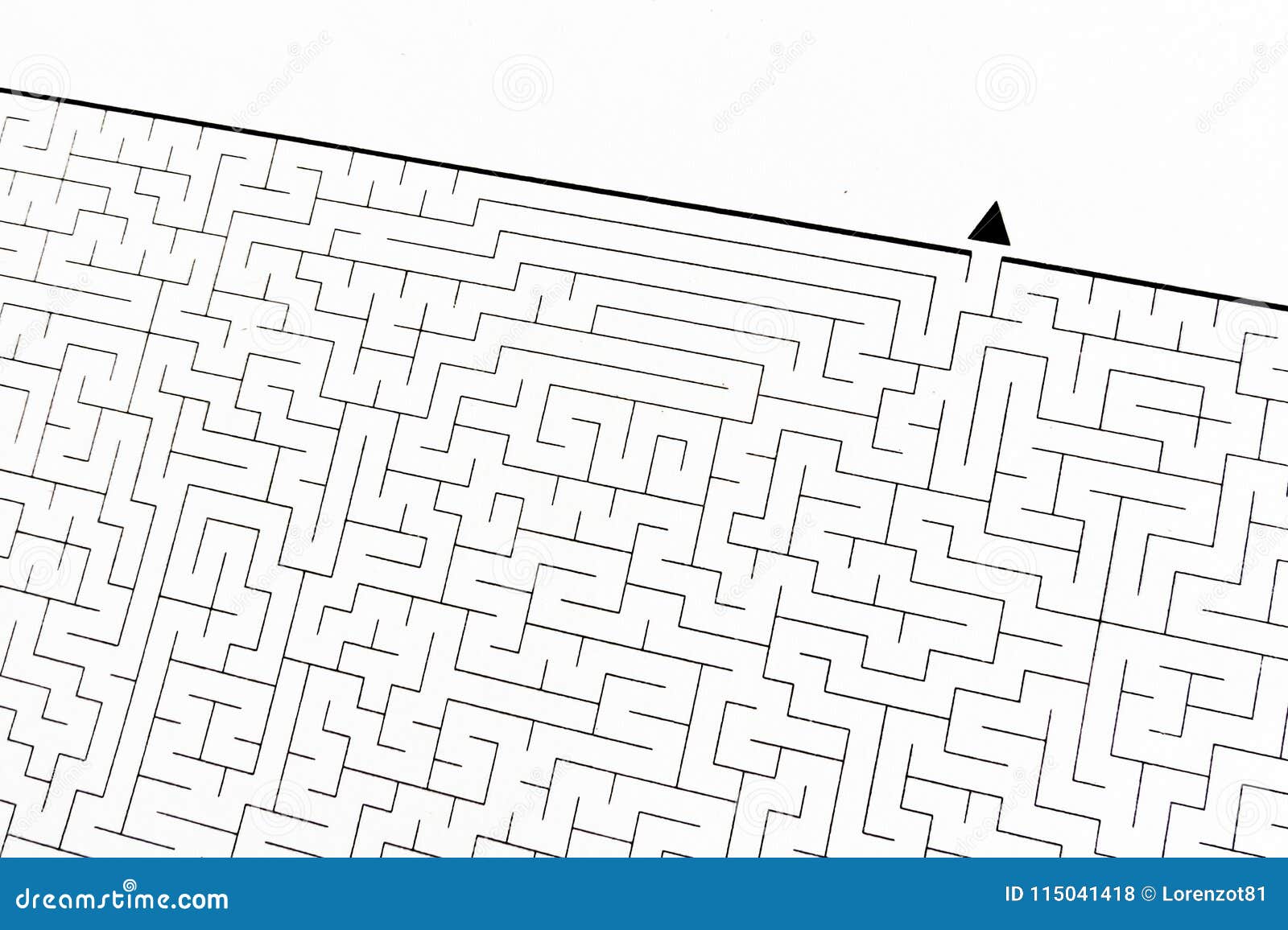 Labyrinth As Problem Solving Textured with Rough Paper Stock Photo ...