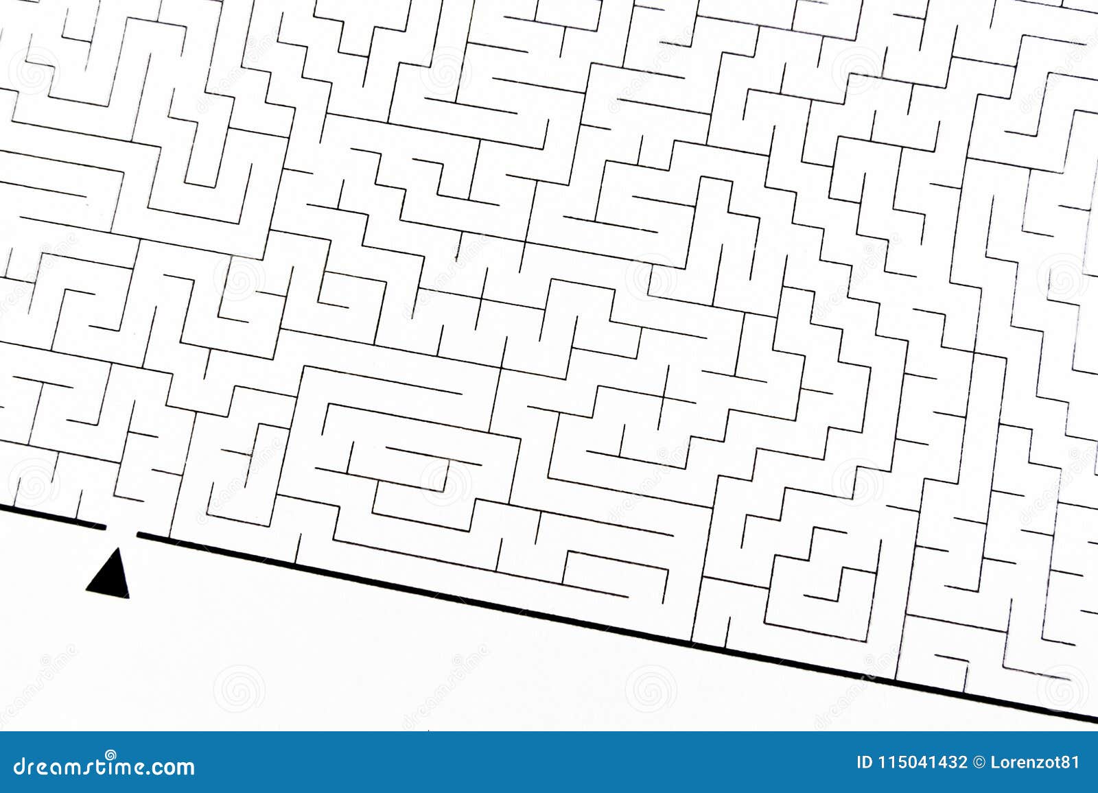 Labyrinth As Problem Solving Textured with Rough Paper Stock ...