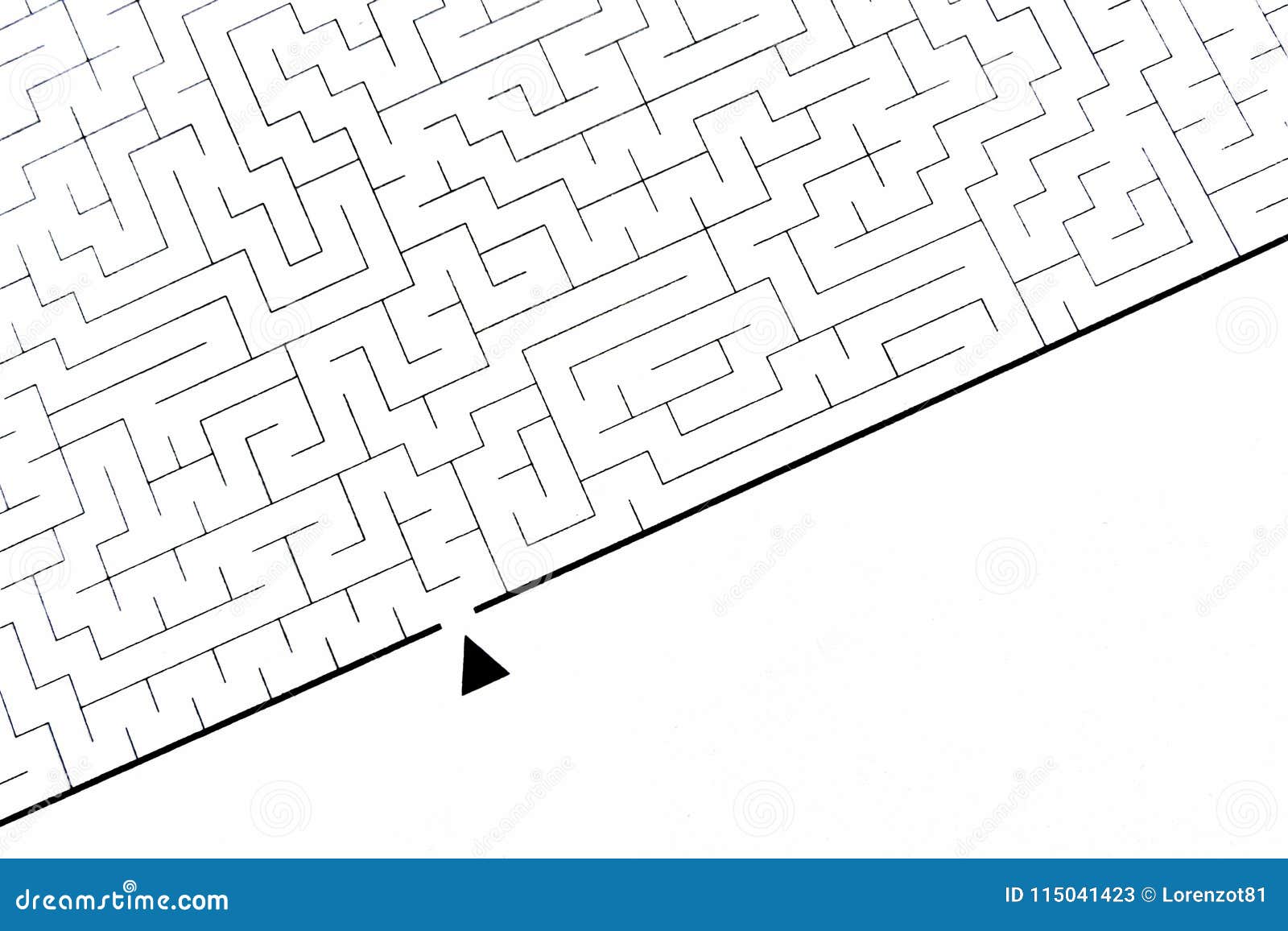 Labyrinth As Problem Solving Textured with Rough Paper Stock Image ...