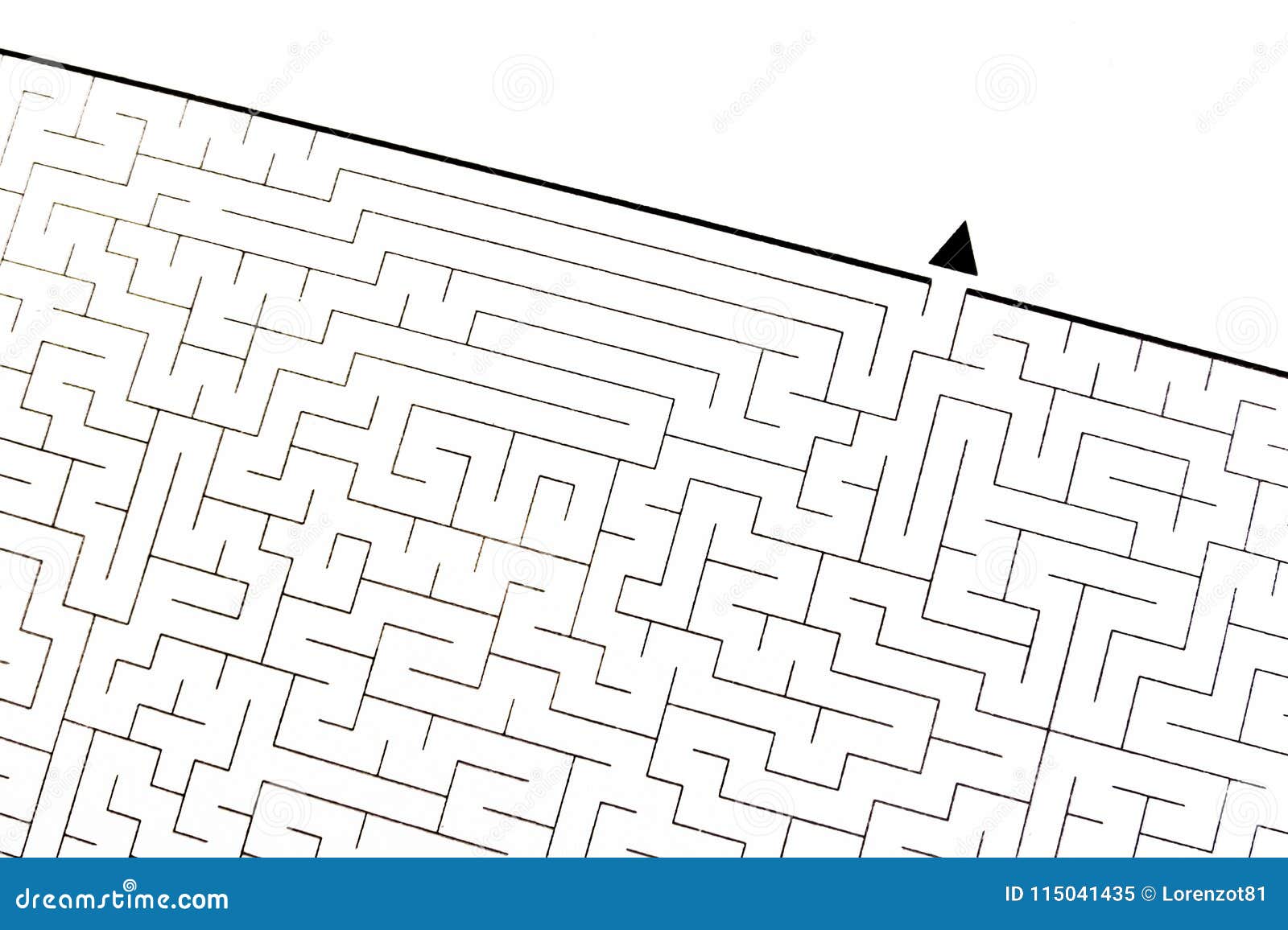 Labyrinth As Problem Solving Textured with Rough Paper Stock ...