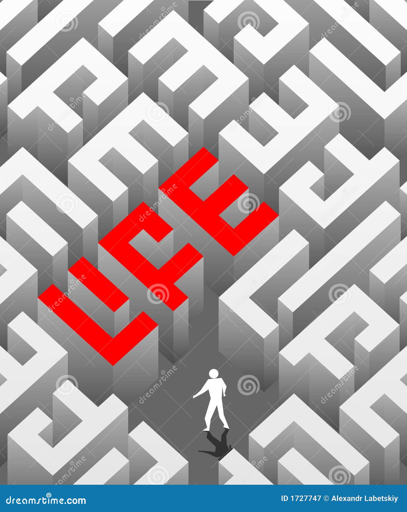 Labyrinth as a word stock vector. Illustration of puzzle - 1727747