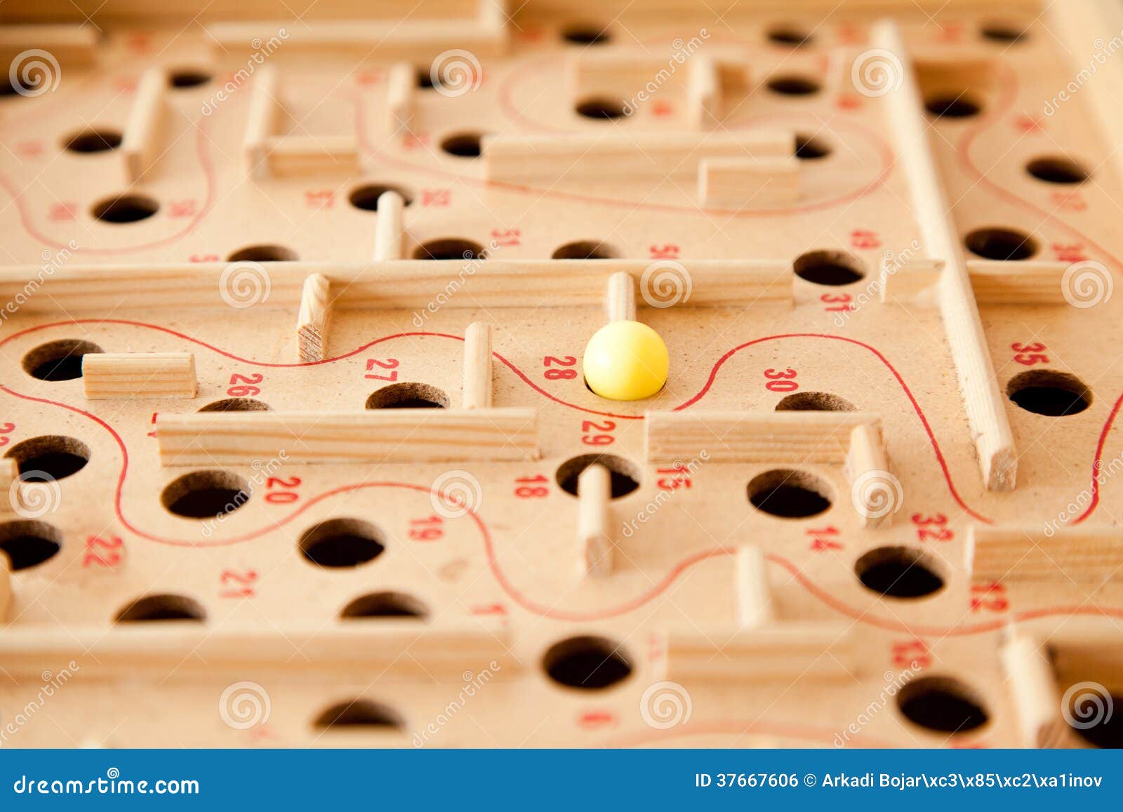 Labyrinth board game stock photo. Image of right, enigma - 37667606