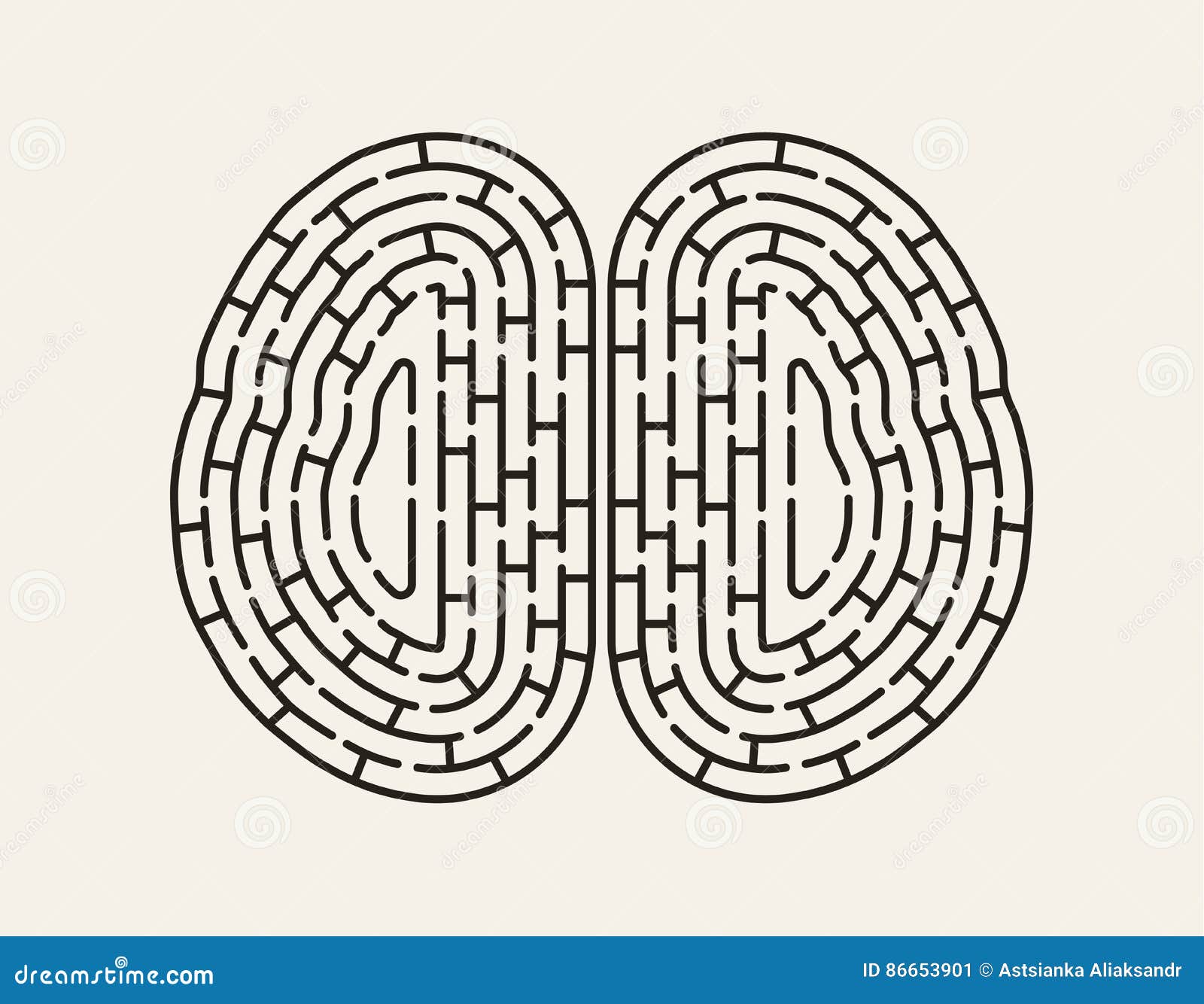 Labyrinth Brain, Flat Illustration. Stock Vector - Illustration of ... Labyrinth Brain, Flat Illustration. Stock Vector - Illustration of ...
