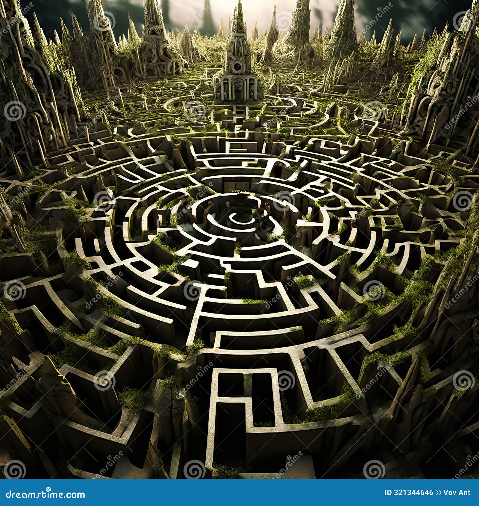 Labyrinth Cgi Computer Generated Imagery Used To Create Digita Stock ...