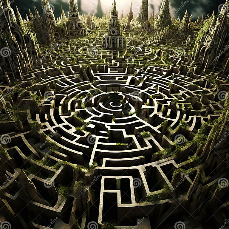 Labyrinth Cgi Computer Generated Imagery Used To Create Digita Stock ...