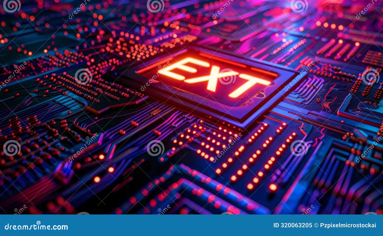 A Labyrinth of Circuitry Leading To a Glowing Exit Sign, Symbolizing ...