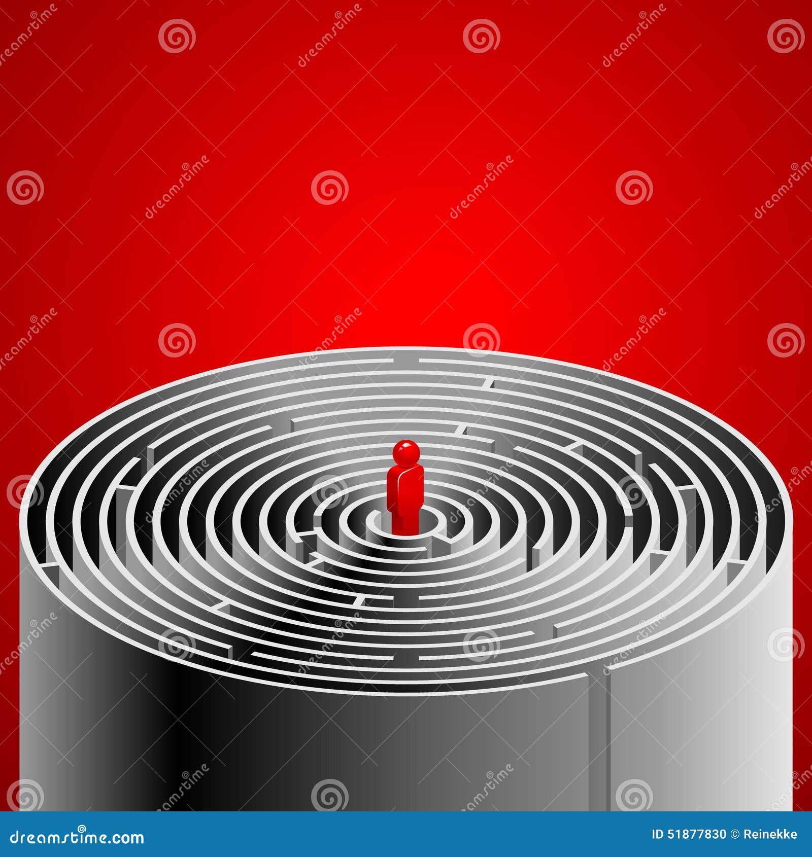 Labyrinth stock vector. Illustration of strategy, flat - 51877830