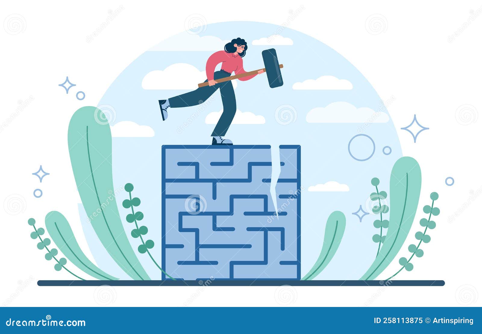 Difficult Character Means Hard Challenging Or Problematic Stock ...