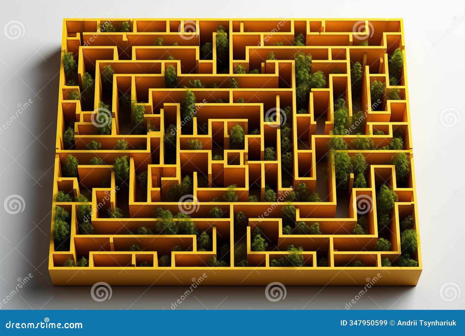 A Labyrinth with Difficult Passage. Stock Image - Image of journey ...