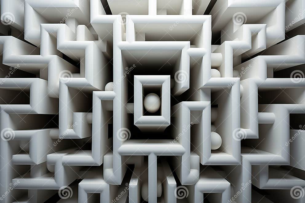 A Labyrinth with Difficult Passage. Stock Photo - Image of challenge ...