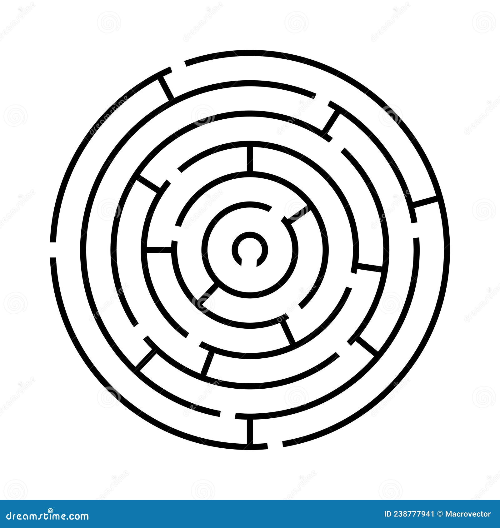 Labyrinth Flat Illustration Stock Vector - Illustration of oriental ...