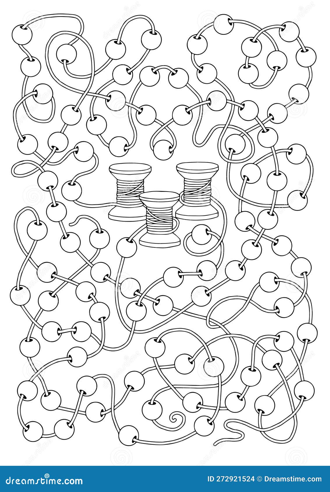 Labyrinth Game for Children, Untangle the Thread Stock Vector ...