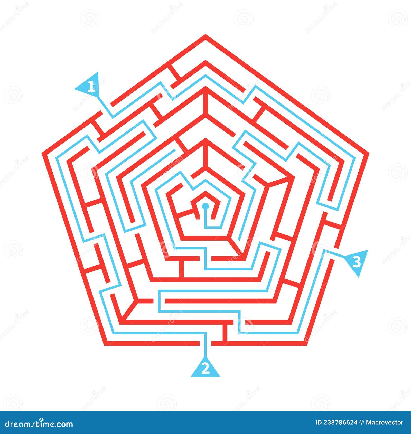 Labyrinth Game Illustration Stock Vector - Illustration of solution ...